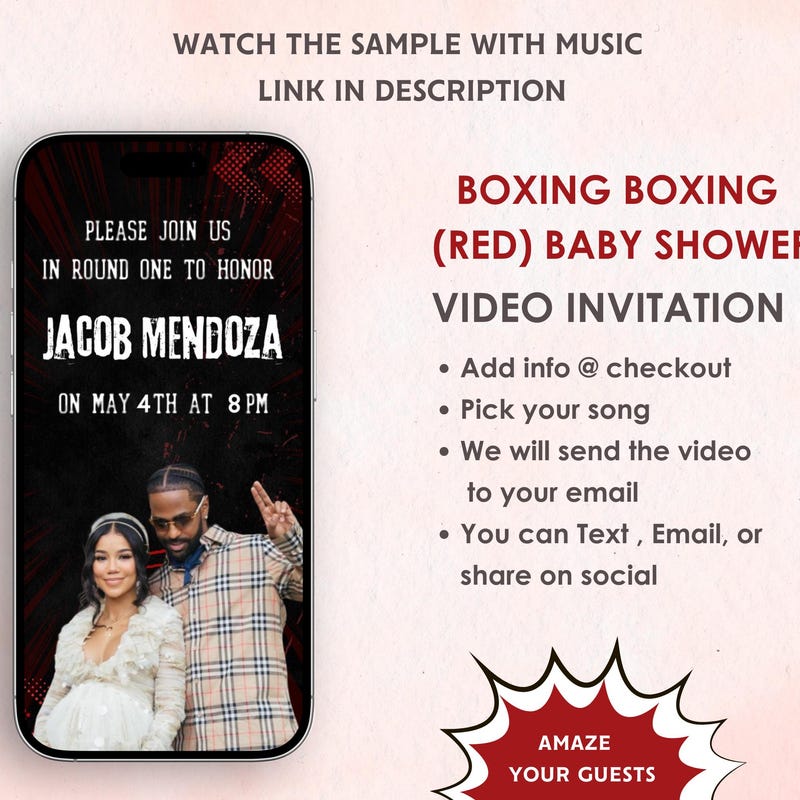 Boxing Baby Shower - Etsy