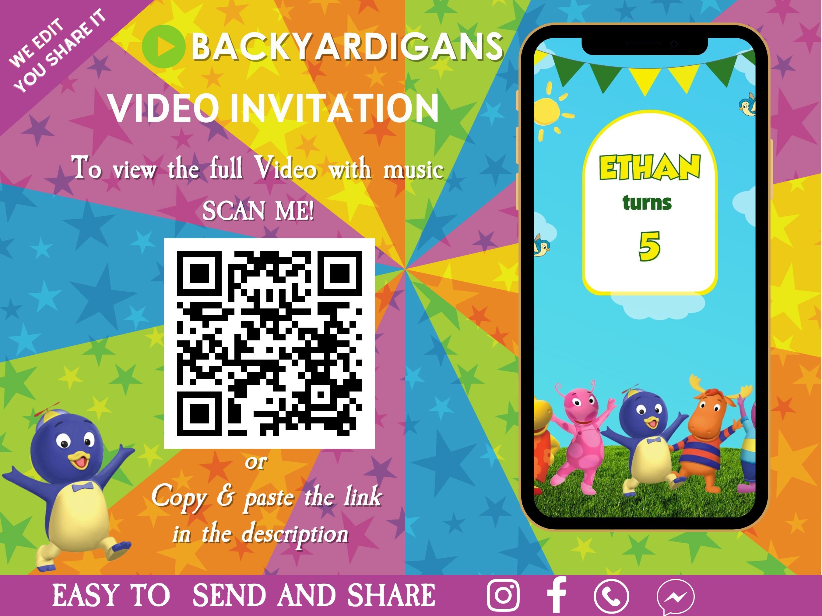 Backyardigans Birthday Video Invitation Backyardigans Kids Birthday ...