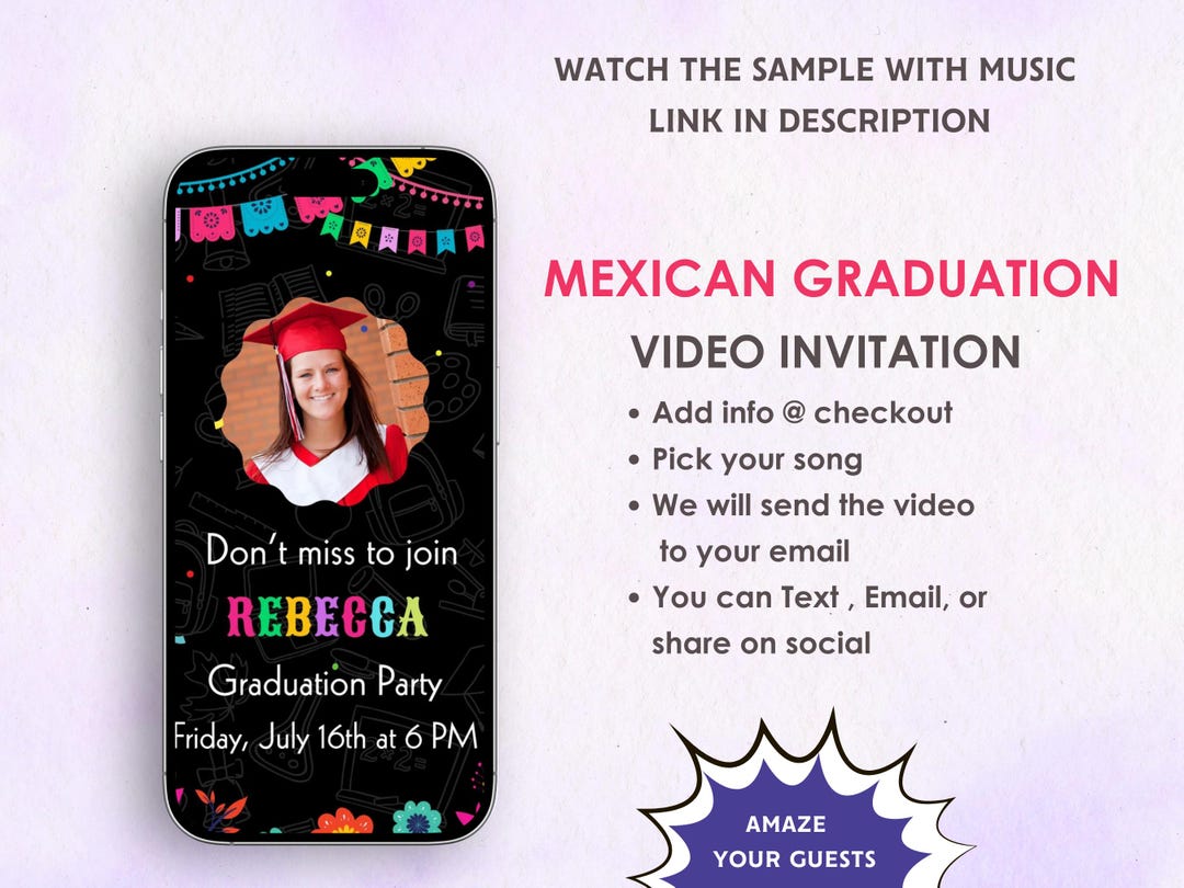 Mexican Graduation Invitation - Mexican Fiesta Graduation Invitation ...