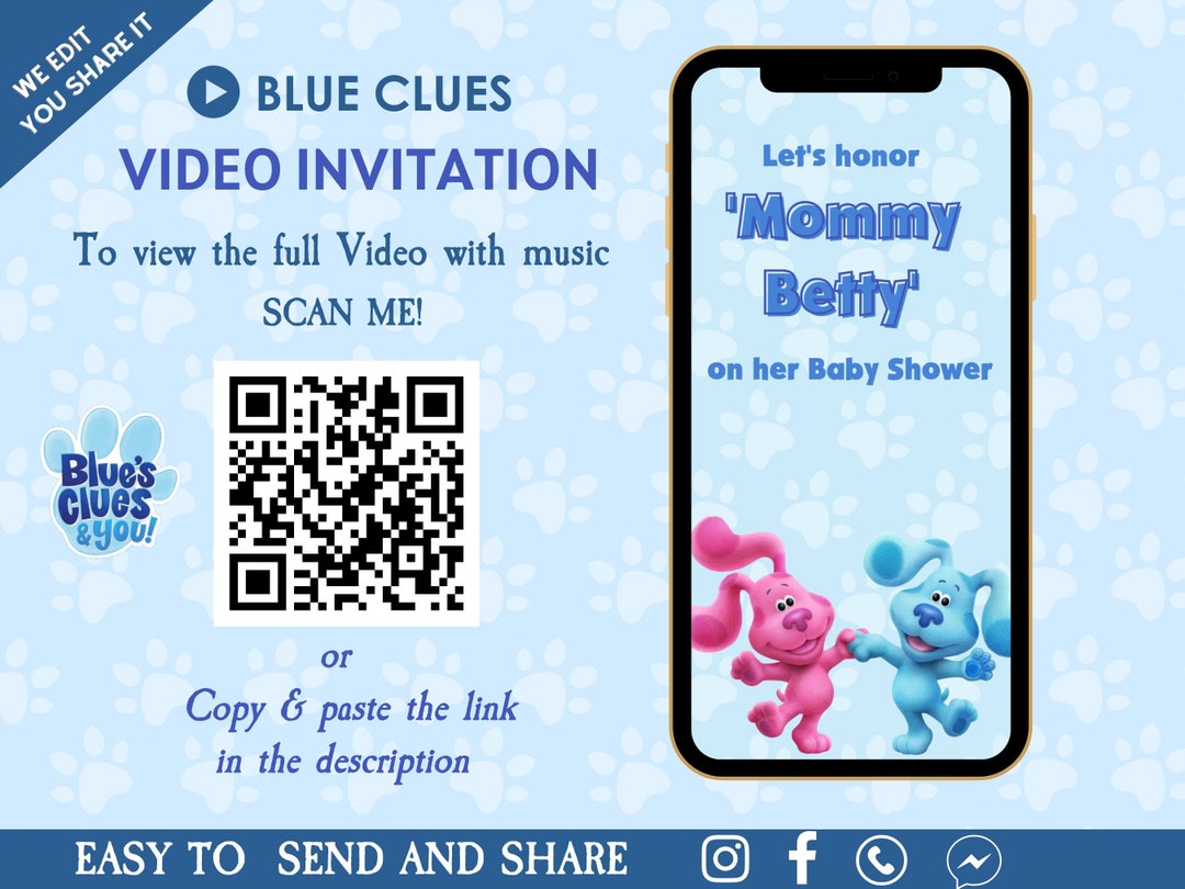 Blue's Clues Baby Shower Video Invitation Blue's Clues Baby Shower ...