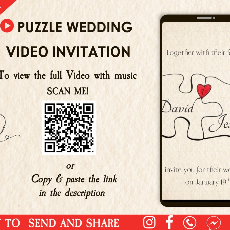 Puzzle Invitation - Etsy