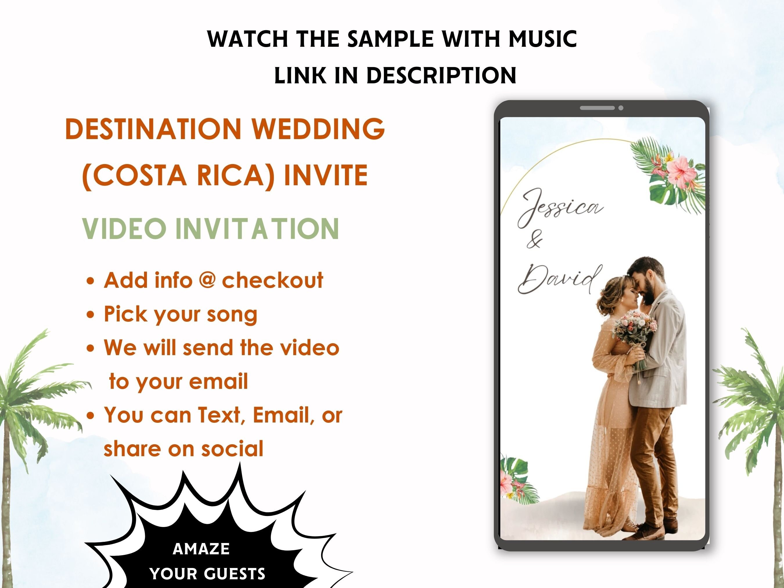 Destination Wedding Video Invitation Flying High on Loves Wings ...