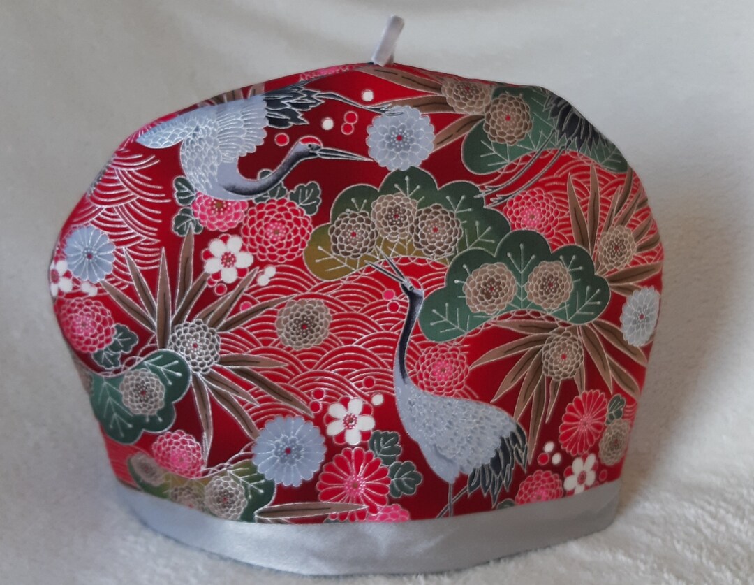 Red Tea Cosy Japaneae Bird Handmade - Etsy