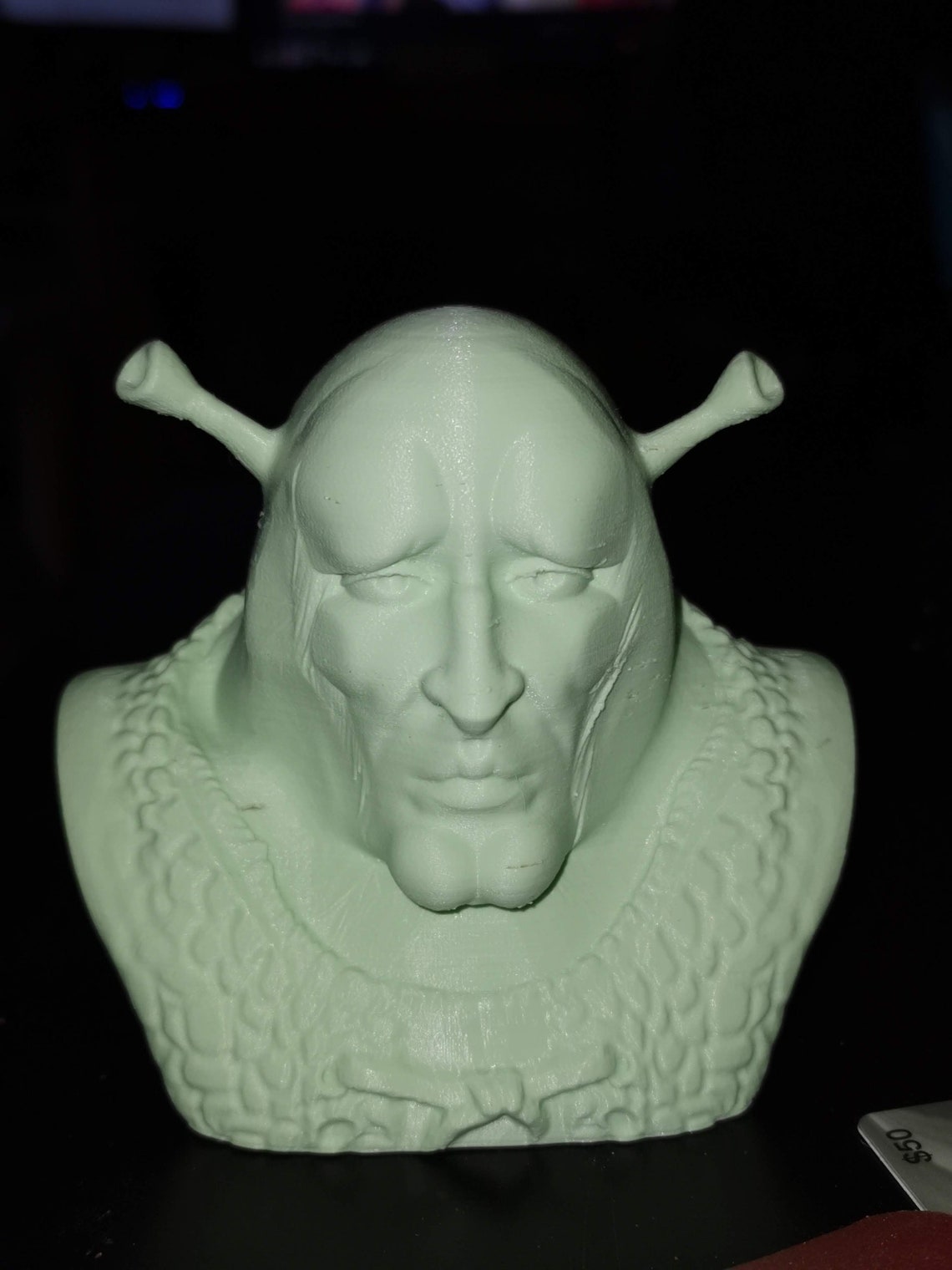 Handsome Shrek / Squidward Bust 3D Printed Painted or | Etsy UK