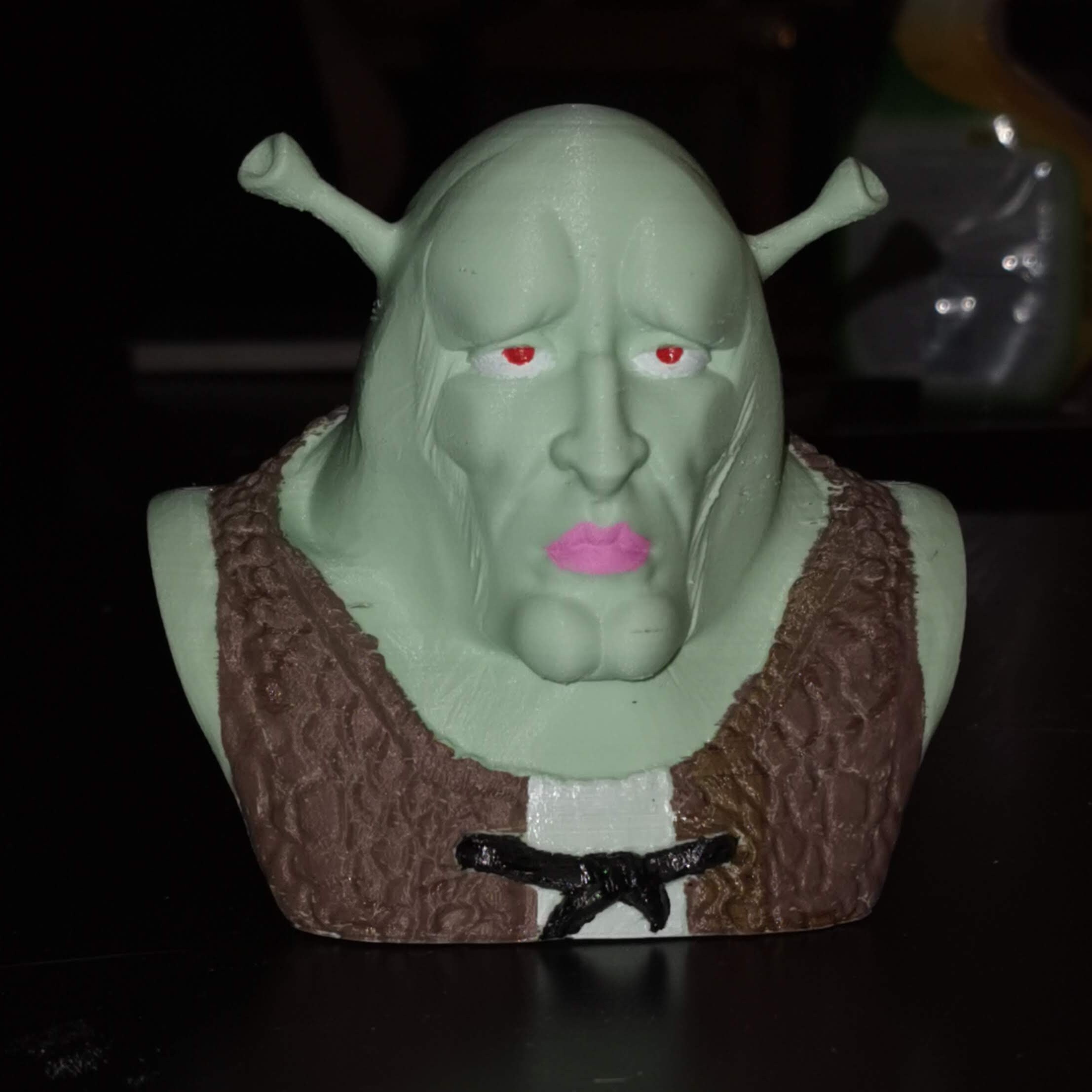 Handsome Shrek / Squidward Bust 3D Printed Painted or - Etsy Finland