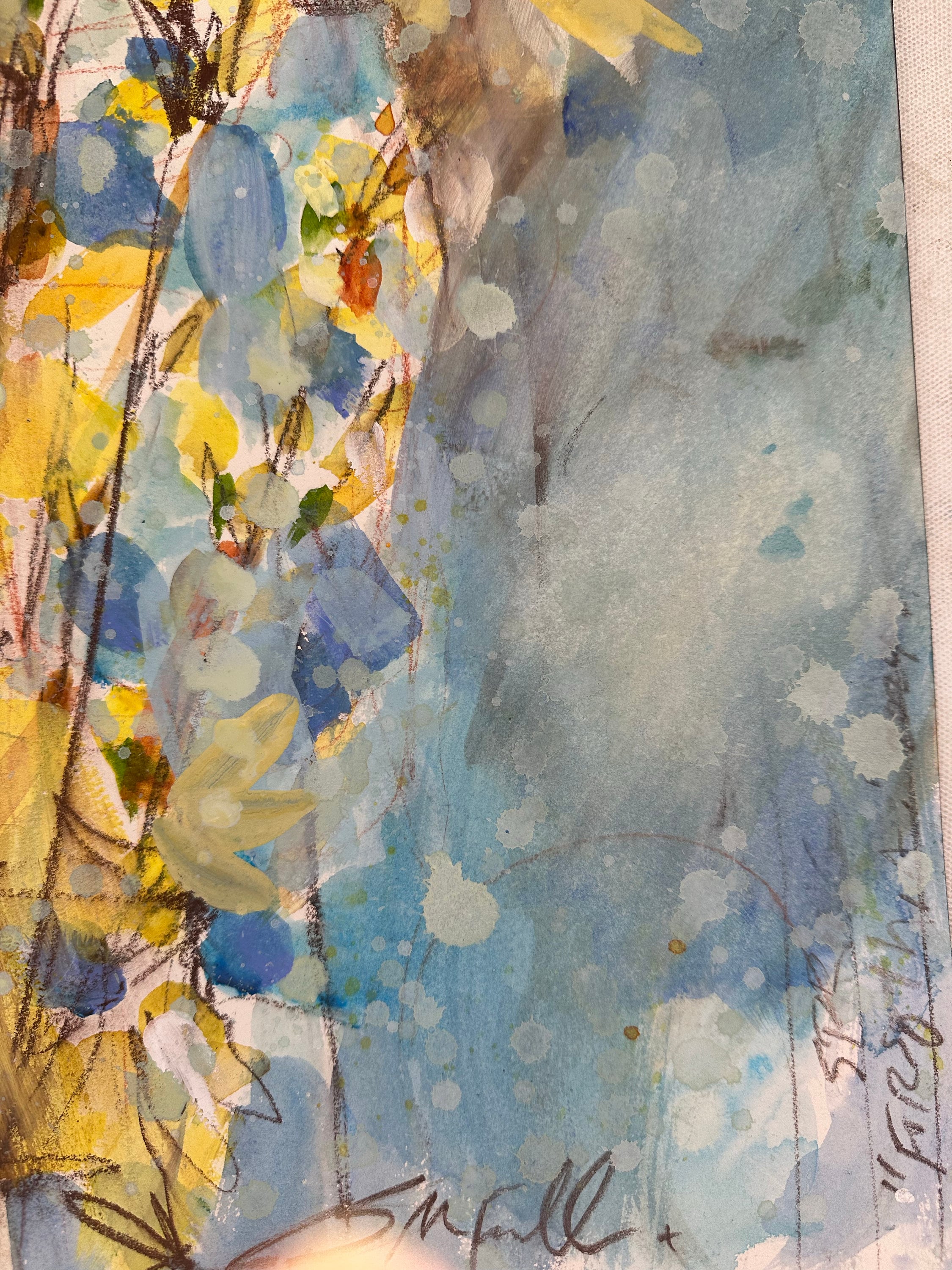Forsythia Watercolor. Erin Mcgee Ferrell. Falmouth Maine Contemporary ...