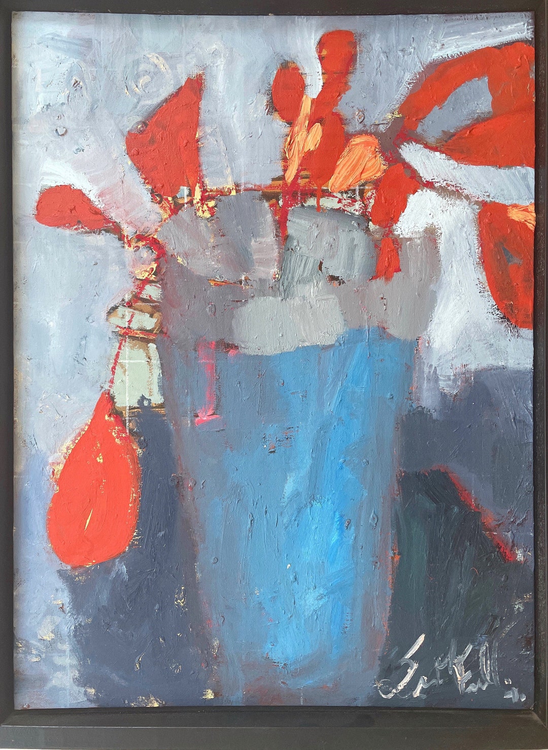 Red Flowers Oil Painting. Erin Mcgee Ferrell - Etsy