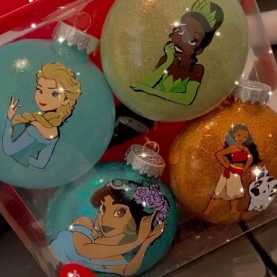 Personalized Disney Princess Set Ornaments/ Disney/ Princesses - Etsy