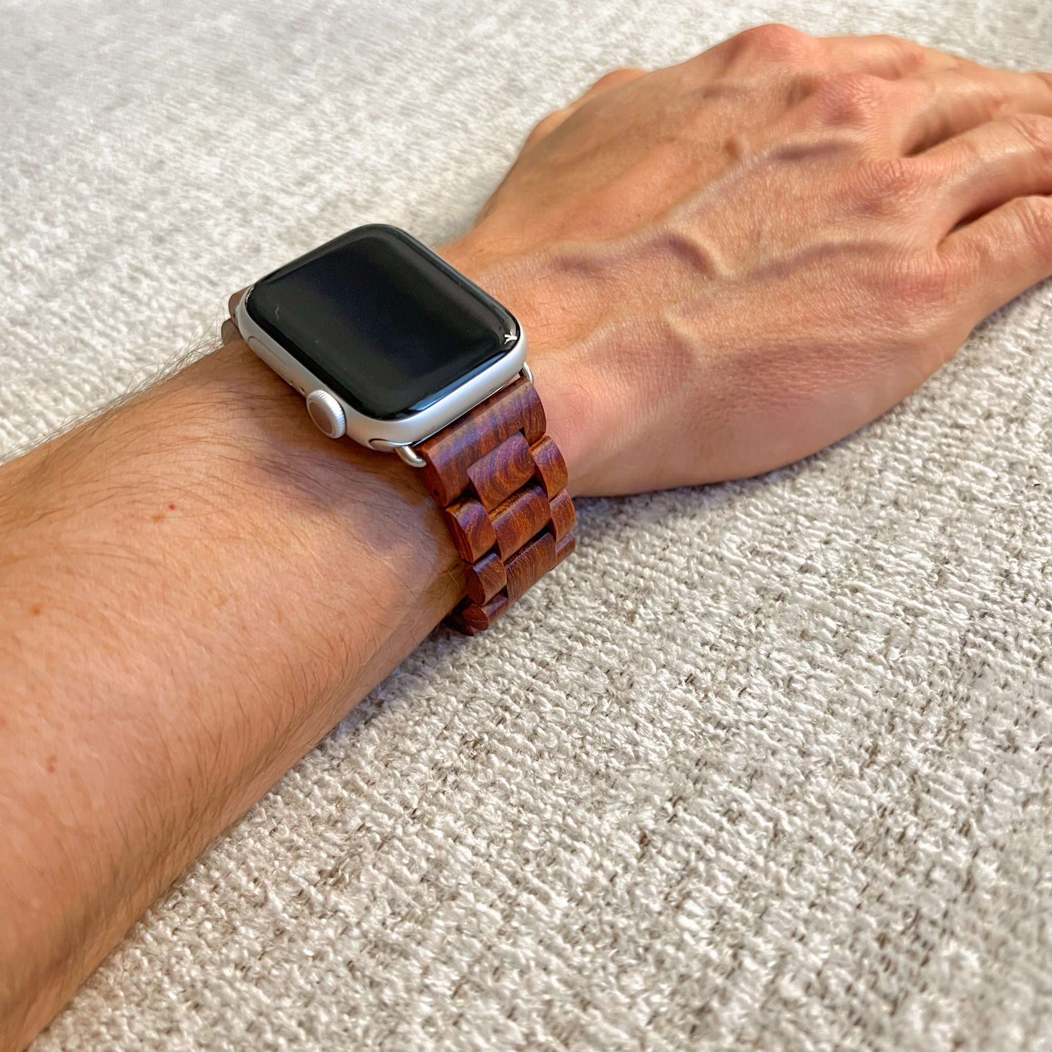 Bamboo Wood Watch Band Compatible With Apple Watch - Etsy