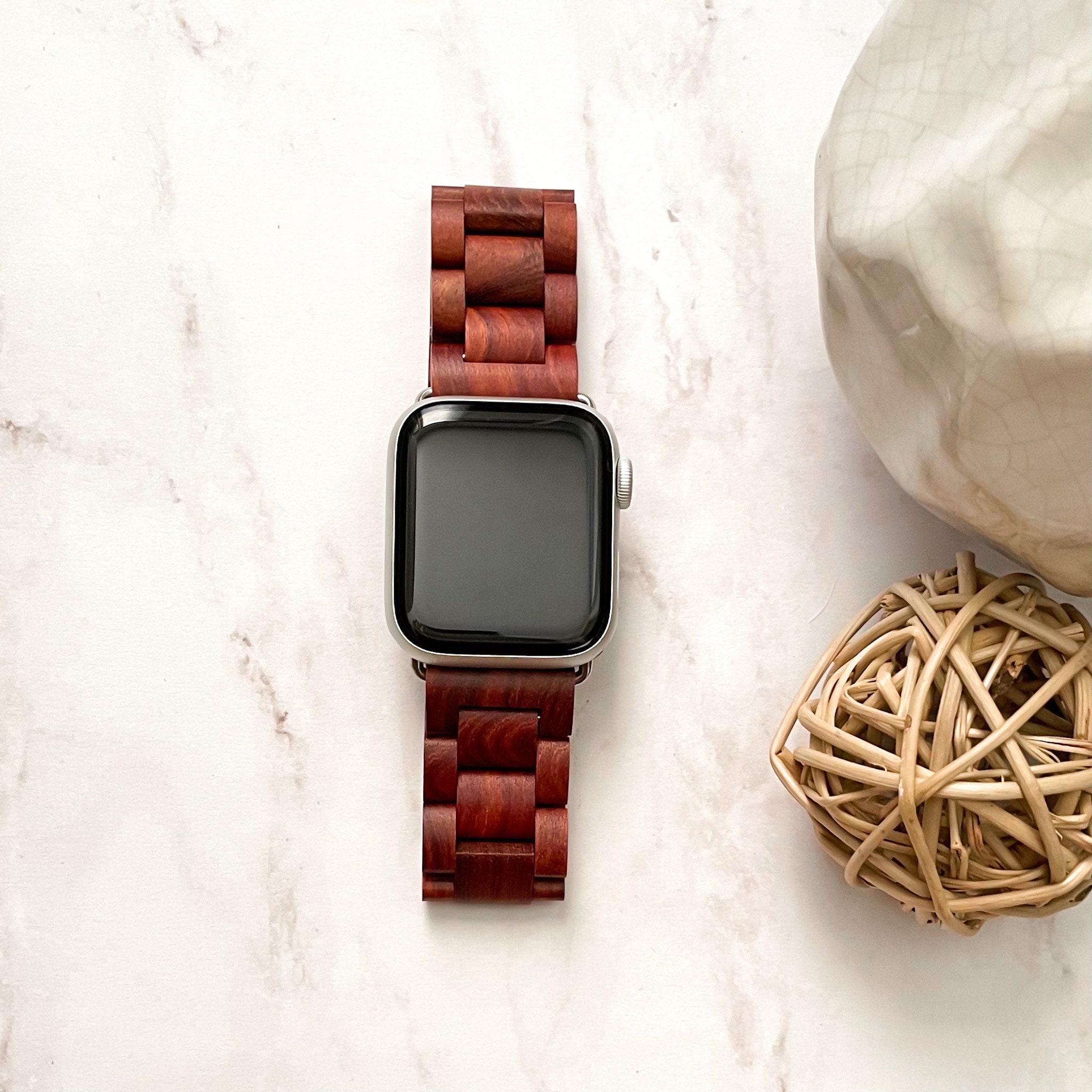 Bamboo Wood Watch Band Compatible With Apple Watch - Etsy