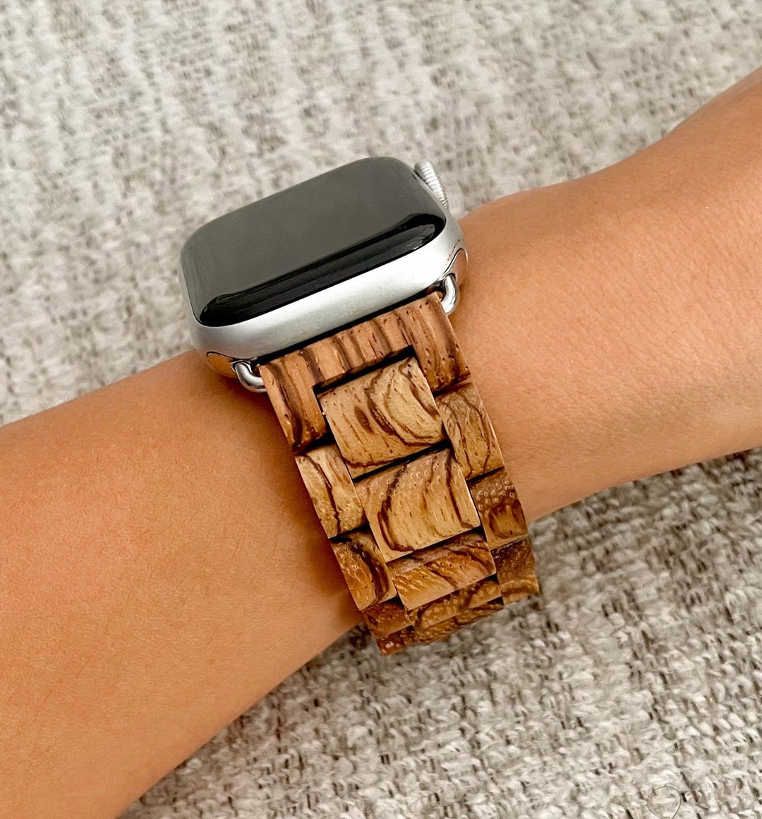 Bamboo Wood Watch Band Compatible With Apple Watch - Etsy