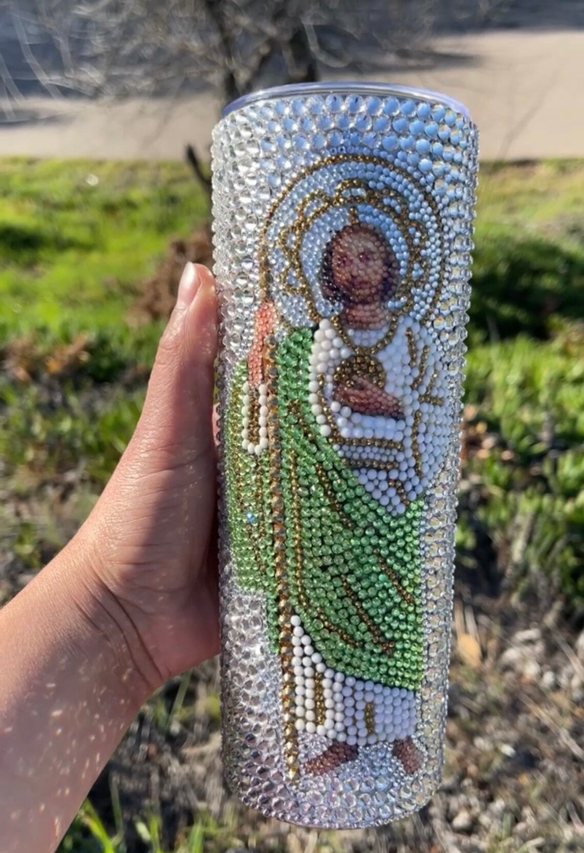 San Judas Tadeo Rhinestones Tumbler - Etsy