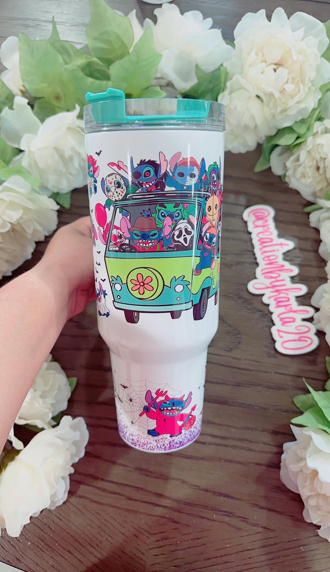Vaso De 40 Oz Con Temática De Terror De Stitch - Etsy