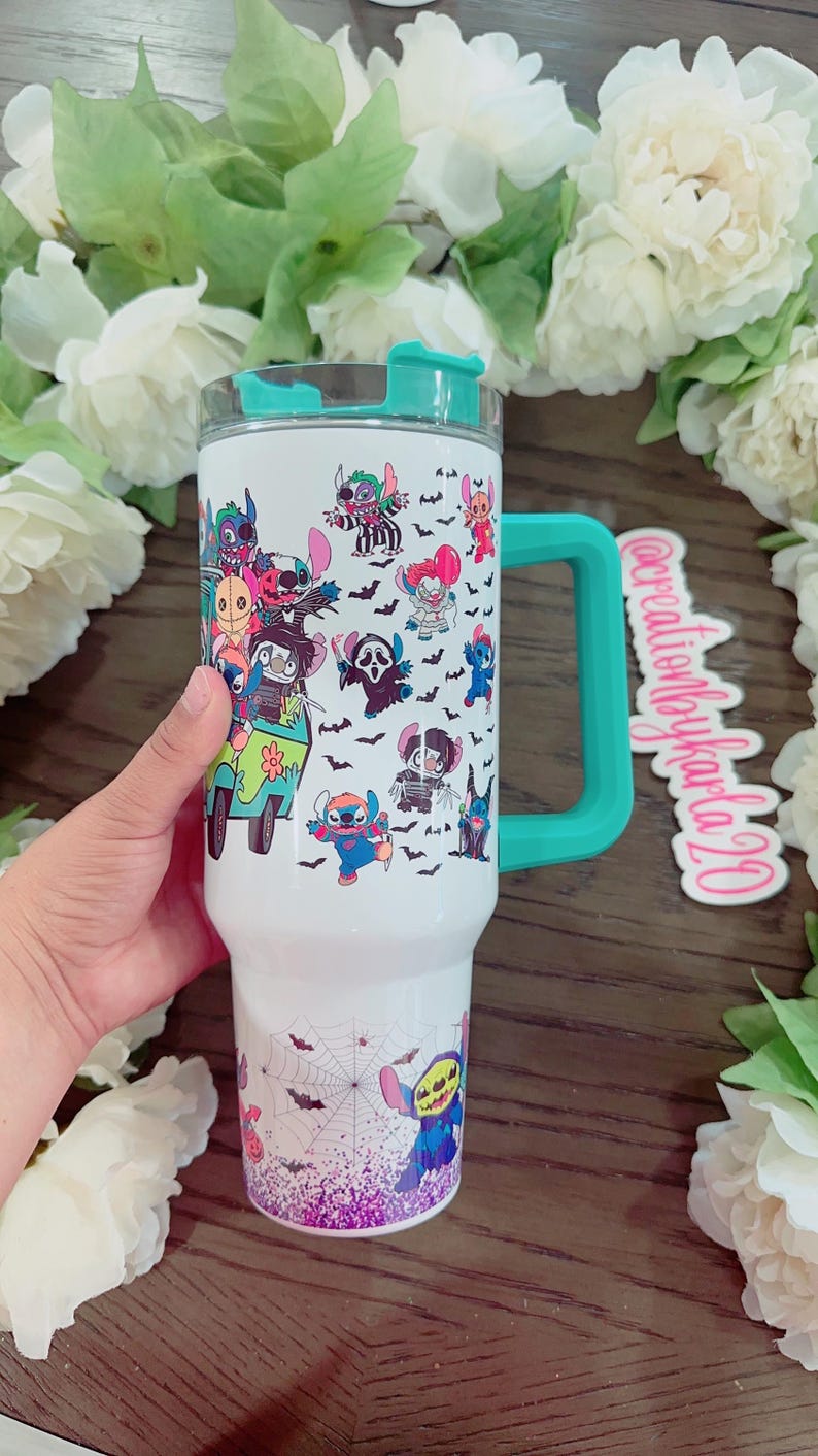 Vaso De 40 Oz Con Temática De Terror De Stitch - Etsy