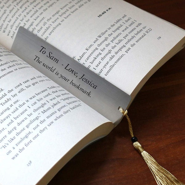 Silver Book Mark - Etsy