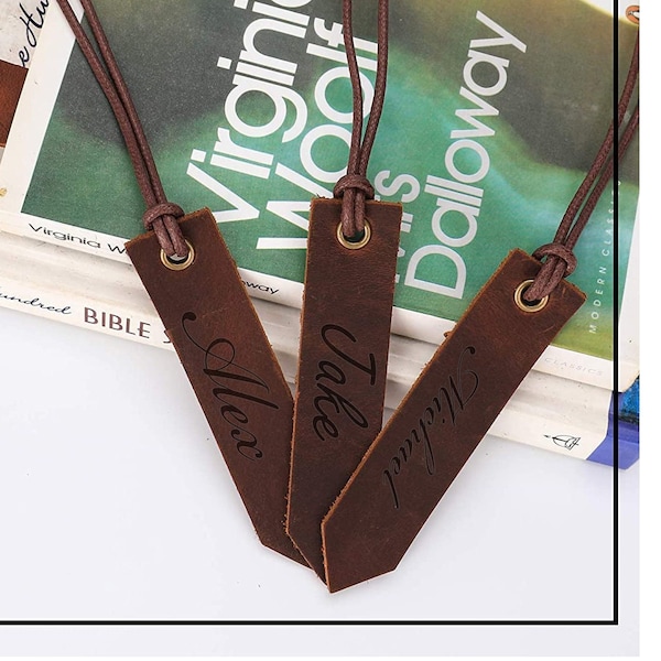 Leather Bookmark - Etsy