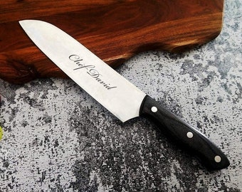 Engraved Chef Knife | Etsy