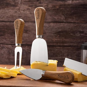 Personalized CHEESE KNIVE SET Knife Kit Charcuterie Board Home Kitchen ...