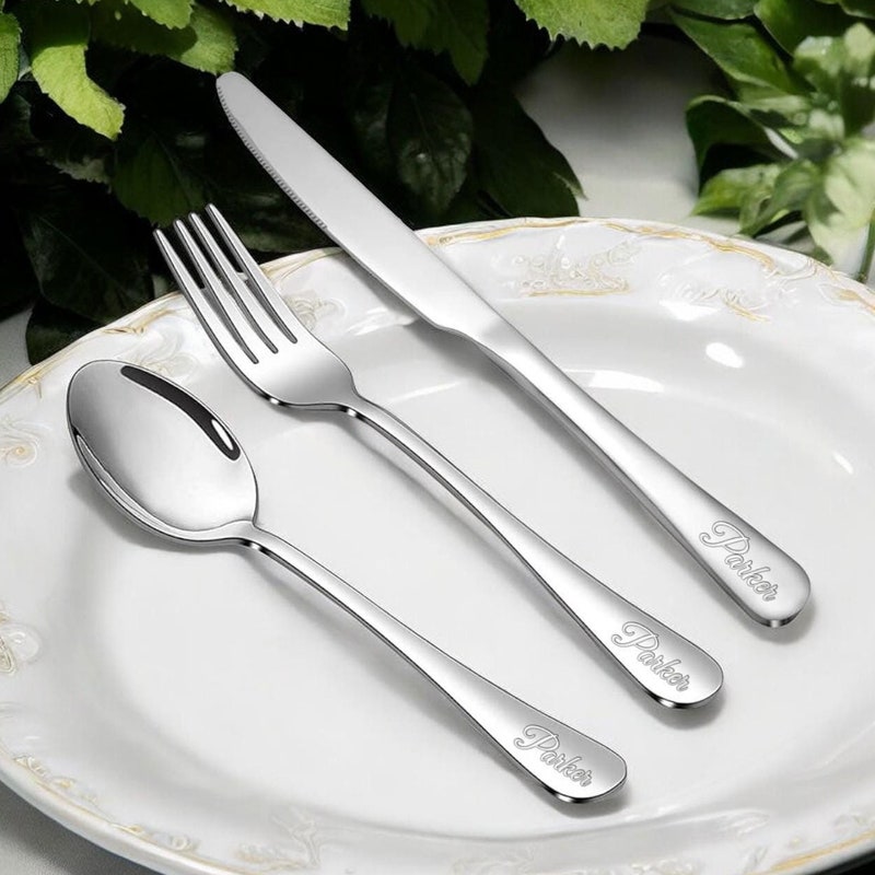 Knife and Fork Silver Set - Etsy
