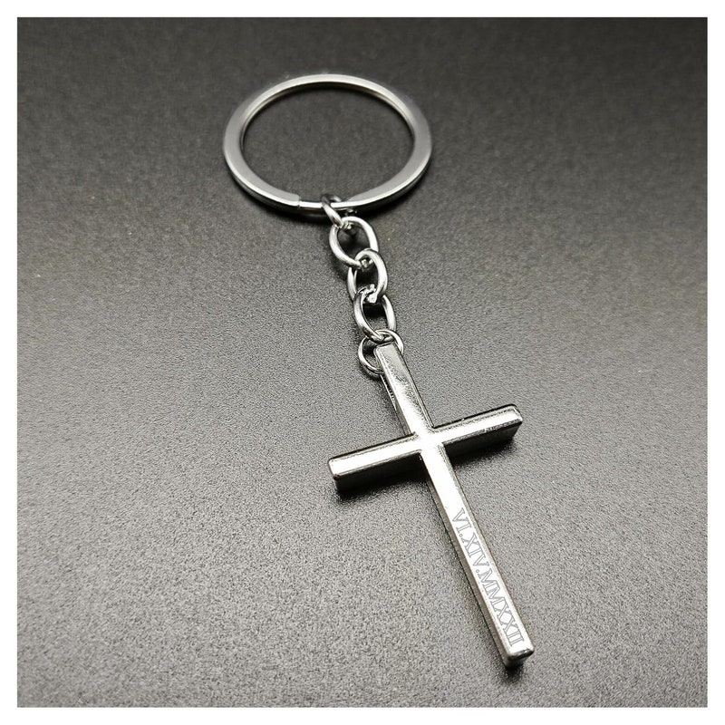 Cross Keychain - Etsy