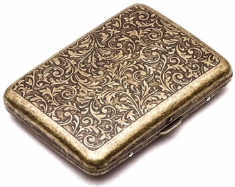 Vintage Engraved Metal Cigarette Case - Etsy