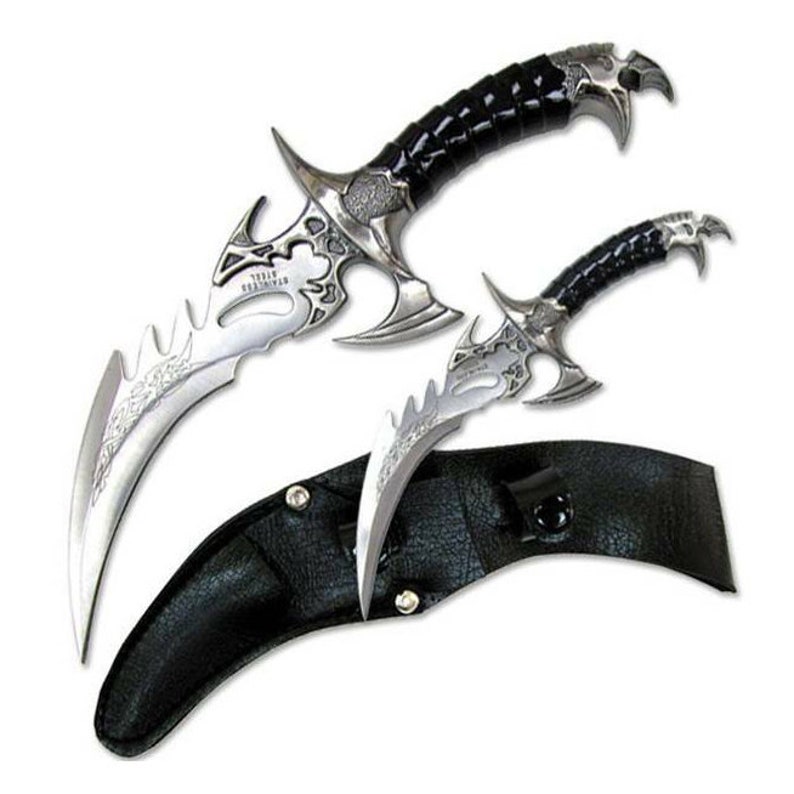 Personalized TWIN DAGGER SET & Sheath Fantasy Swords Daggers Groomsmen ...