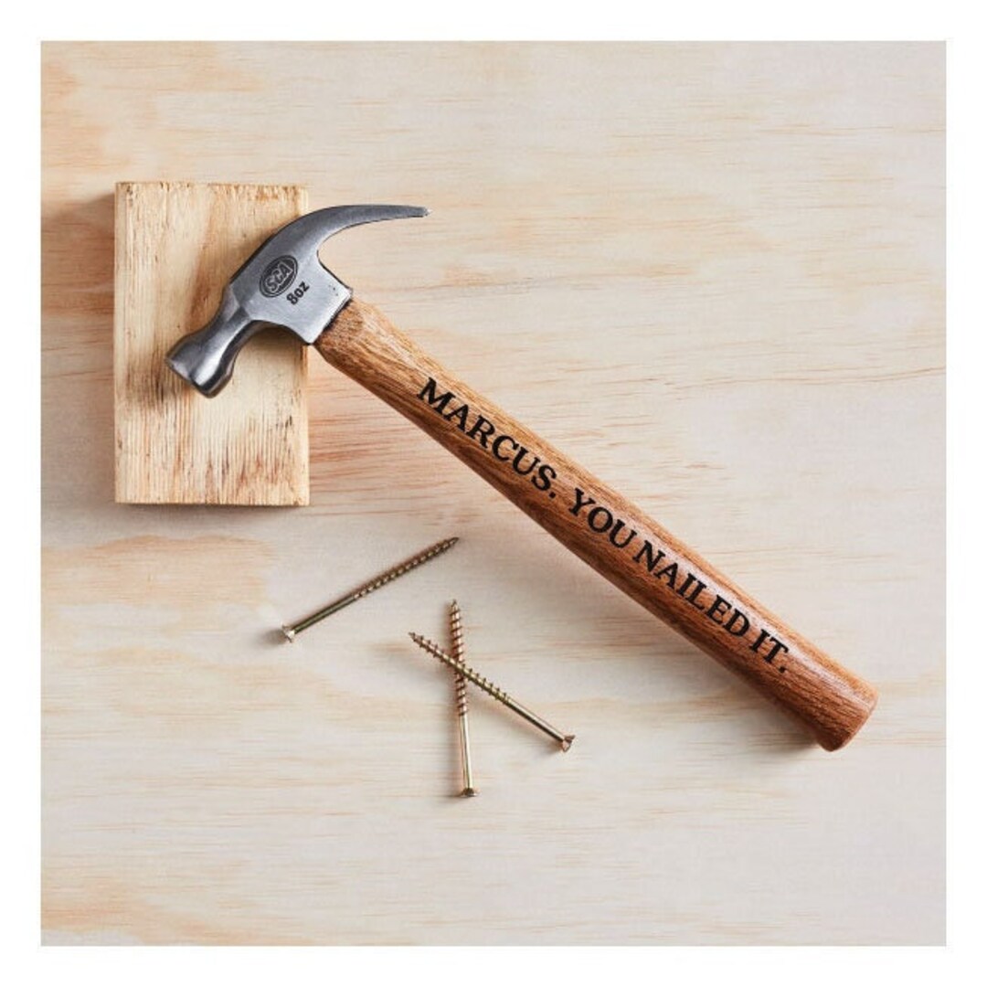 Personalized HAMMER Hammers Groomsmen Birthday Gift for Him Dad Men ...