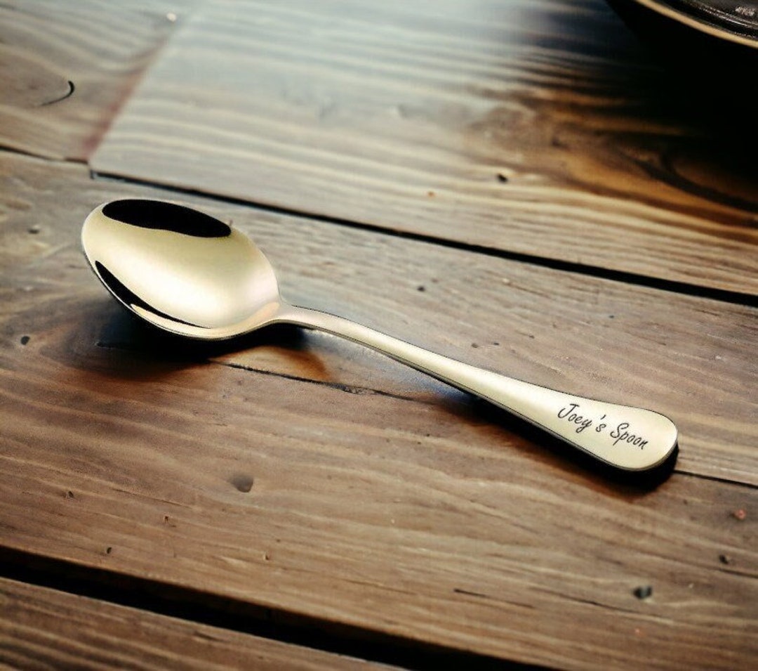 Personalized SPOON Gold Tablespoon Dinnerware Utensil Party Wedding ...