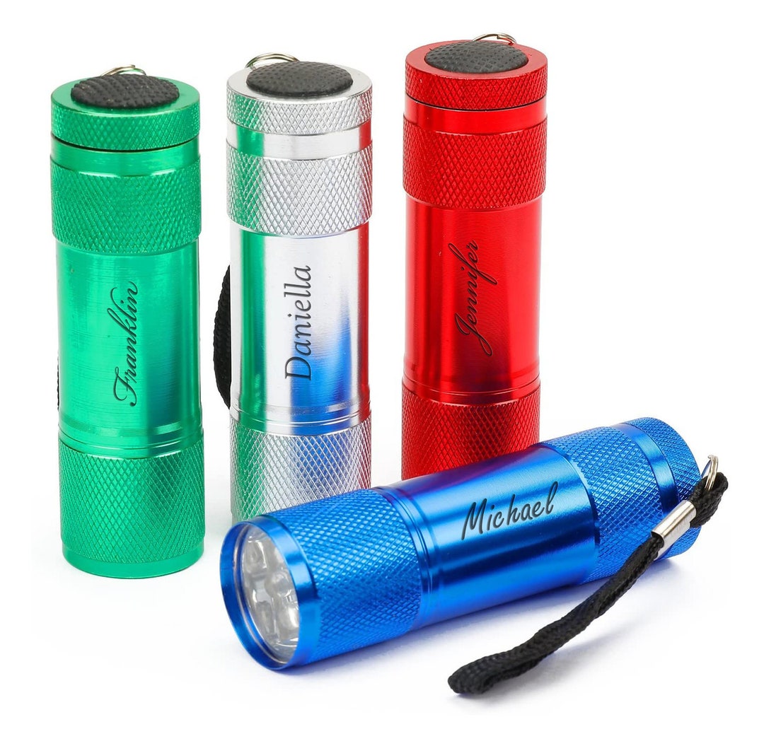 Personalized LED Flashlight Flash Light Keychain Lanyard Groomsmen Gift ...