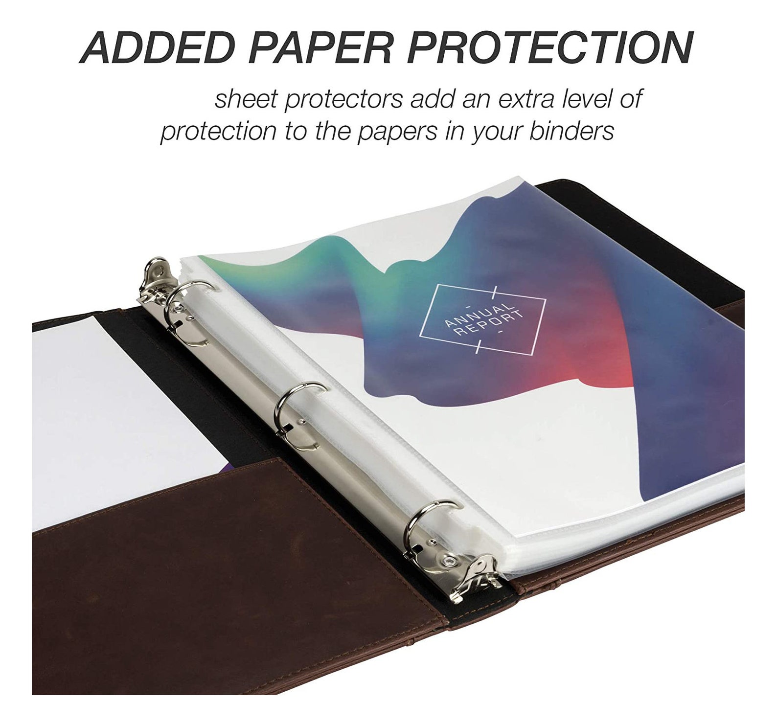 Personalized LEATHER 3 RING BINDER Organizer Business Corporate Teacher ...