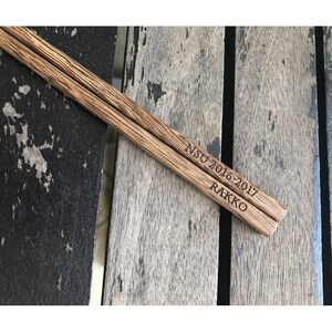 Personalized WOOD CHOPSTICKS & CASE Chop Sticks Wedding Bridesmaid ...