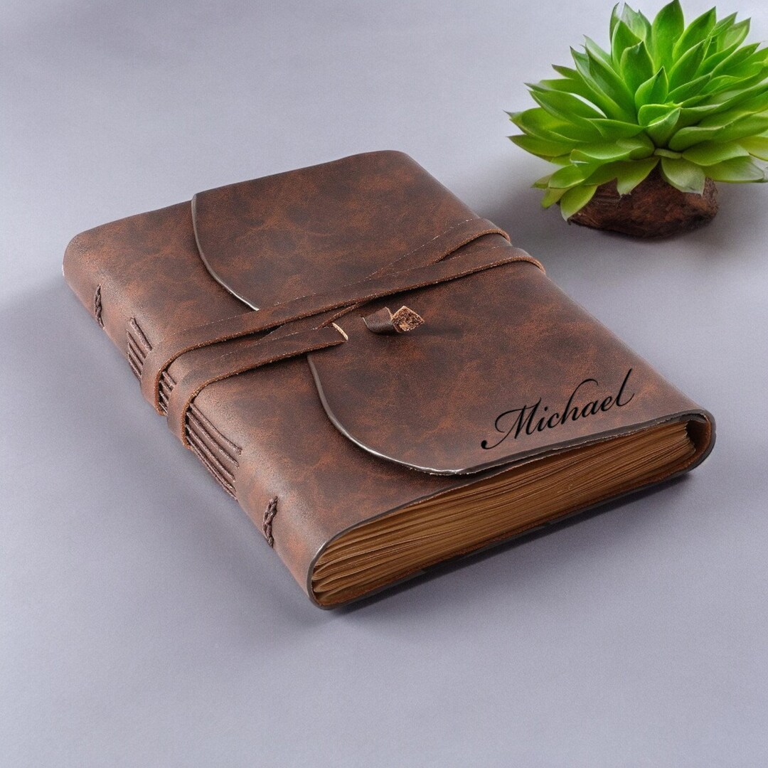 Personalized LEATHER JOURNAL for Men Women Custom Engraved Notebook ...
