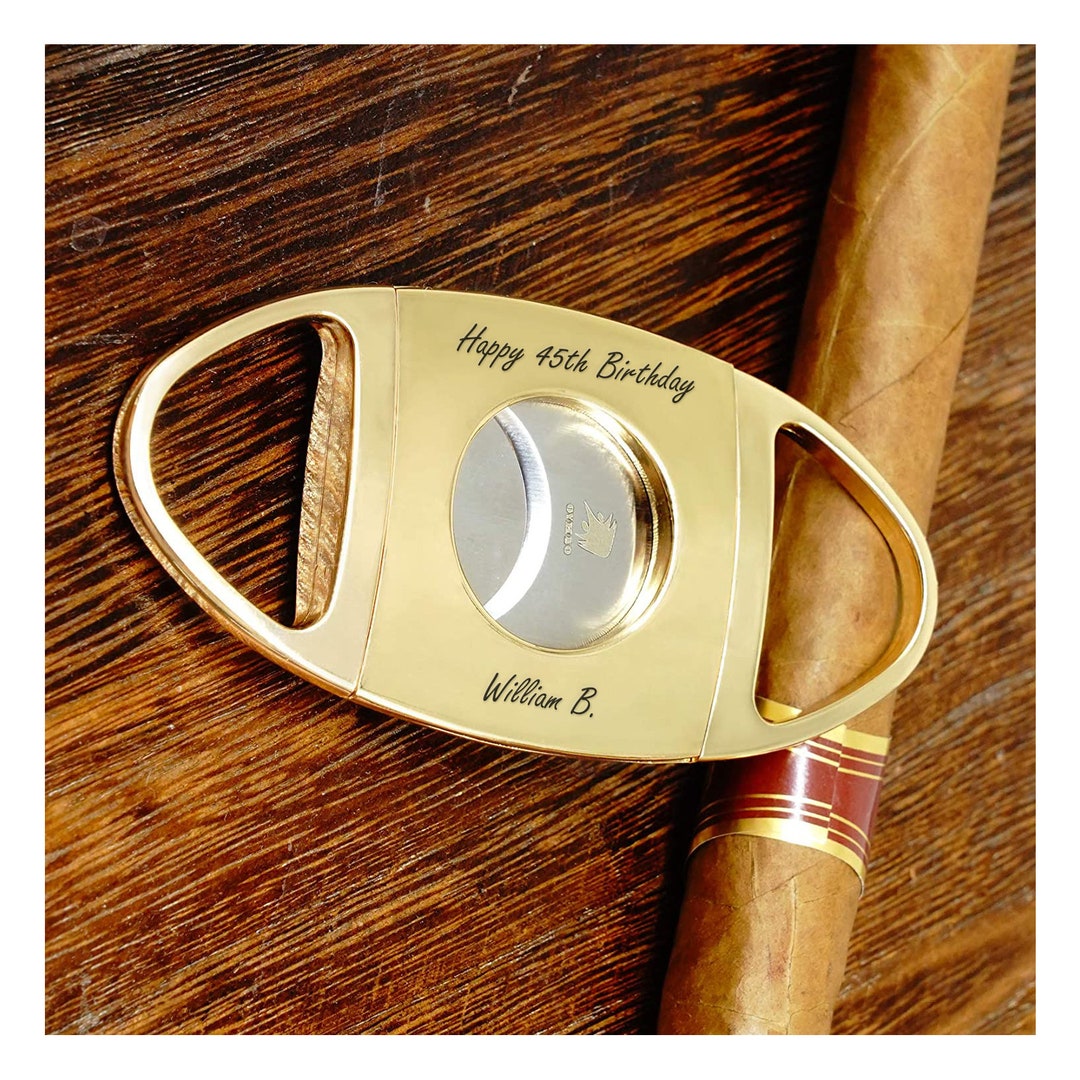 Personalized CIGAR CUTTER Cigars Accessories Groomsmen Gift for Him Dad ...