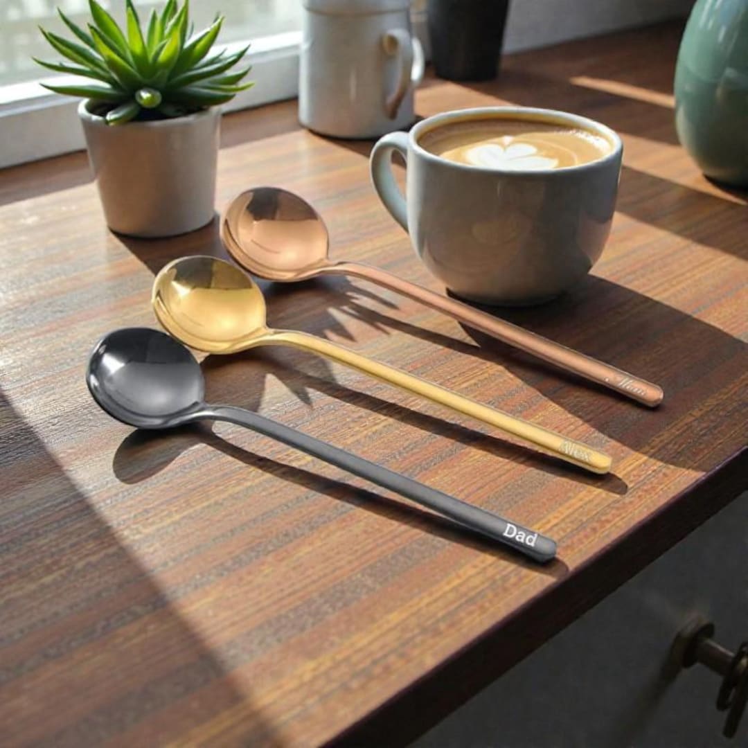 Personalized Coffee SPOON Small Espresso Utensil Dessert Teaspoon ...