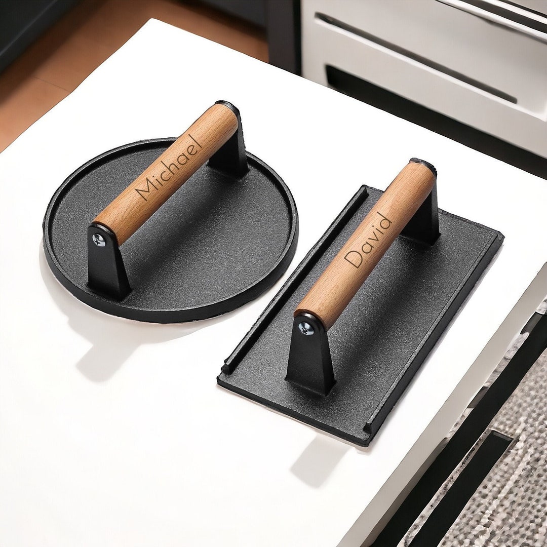 Personalized BURGER PRESS Barbeque Grill Accessories Grilling Griddle ...