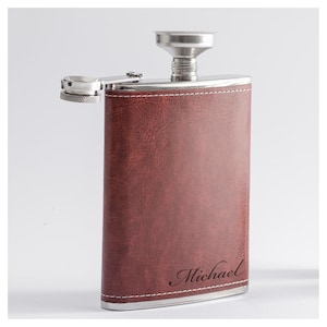 Personalized FLASK for Men FUNNEL Set Custom Engraved Groomsmen Fathers ...