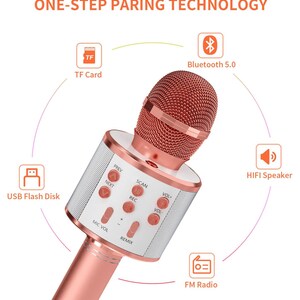 Personalized BLUETOOTH MIC Microphone Karaoke Singing Singer Birthday ...