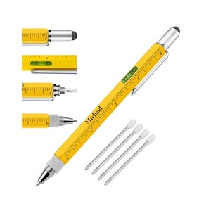 Personalized MULTITOOL PEN Custom Pens Ruler Level Groomsmen Gift for ...