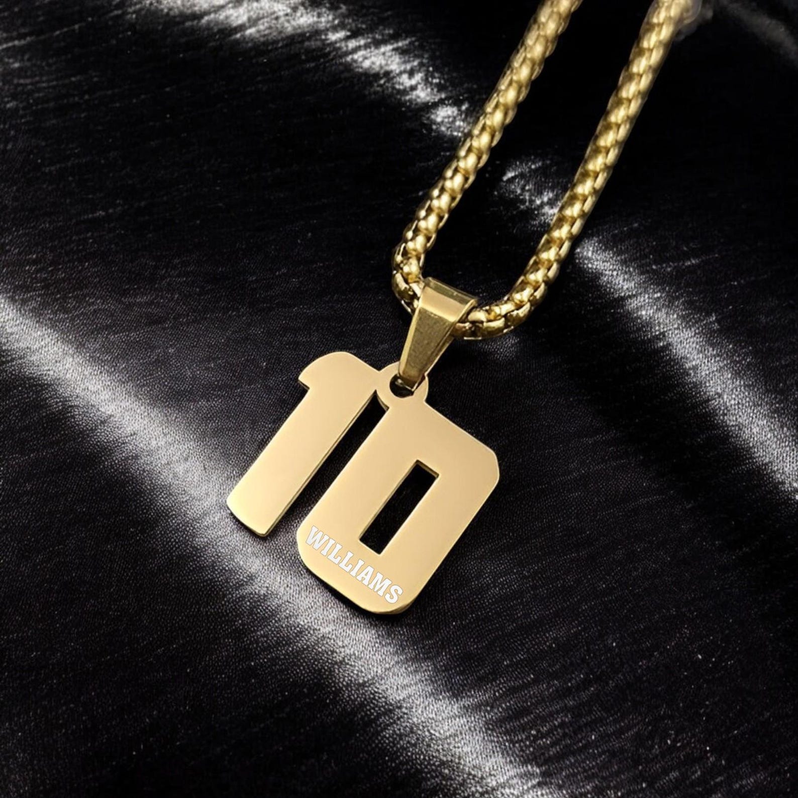 Personalized NUMBER NECKLACE for Boys Girls Youth Sports School Team ...