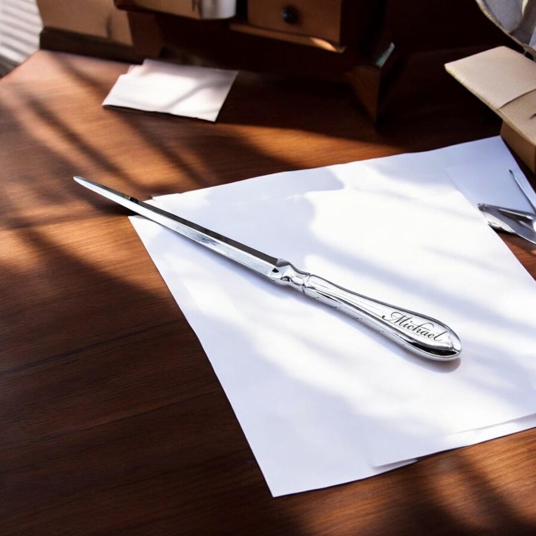 Personalized LETTER OPENER Men Women Custom Engraved Housewarming ...