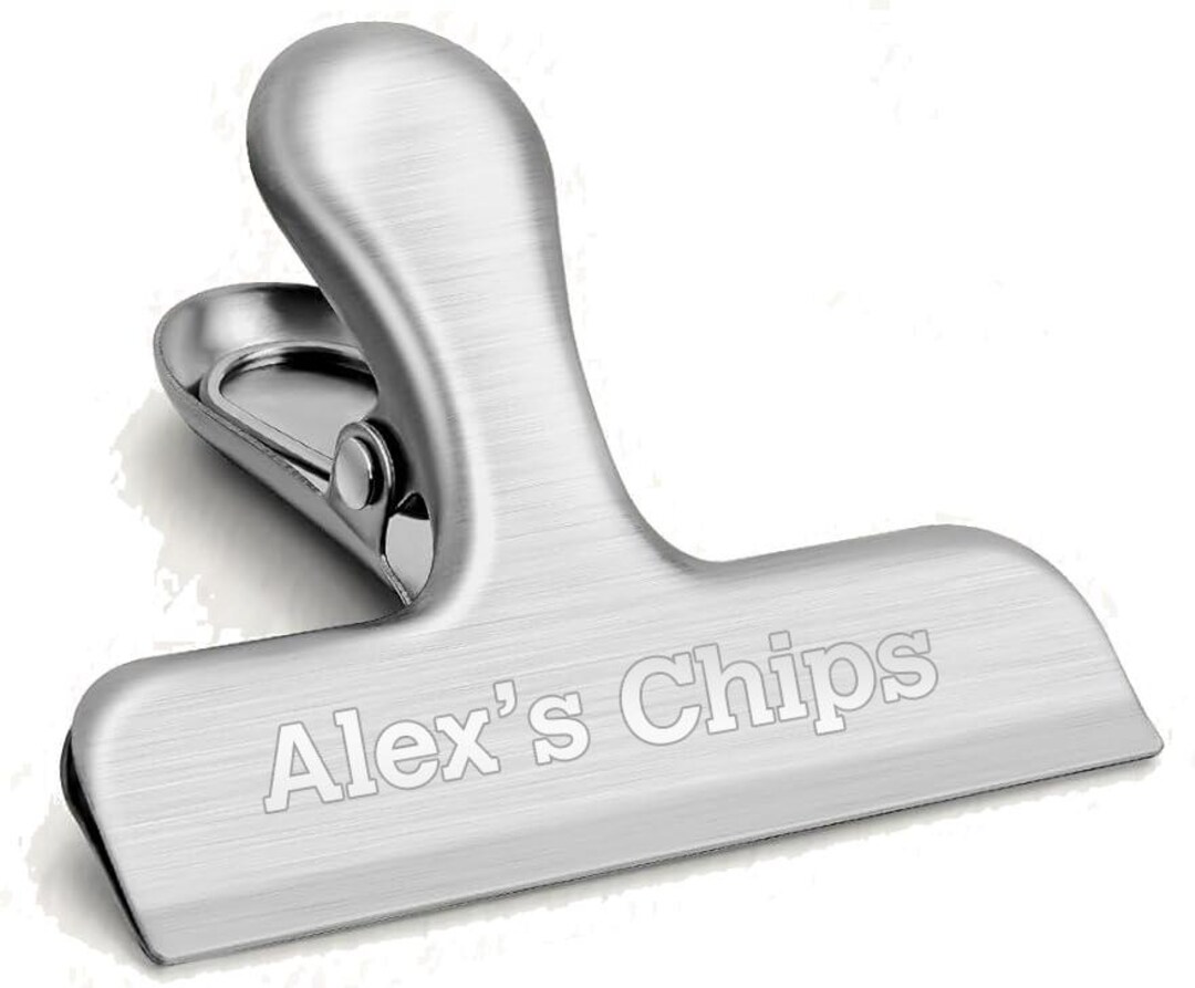 Personalized SNACK CHIP CLIP Kitchen Foodie Food Lover Groomsmen ...