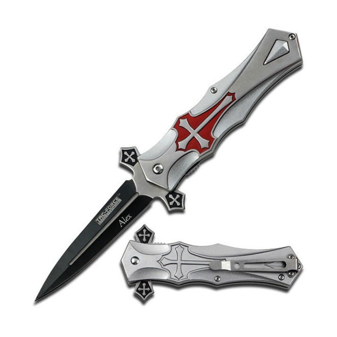 Personalized CELTIC CROSS Pocket Knife Clip Knives Groomsmen Birthday ...