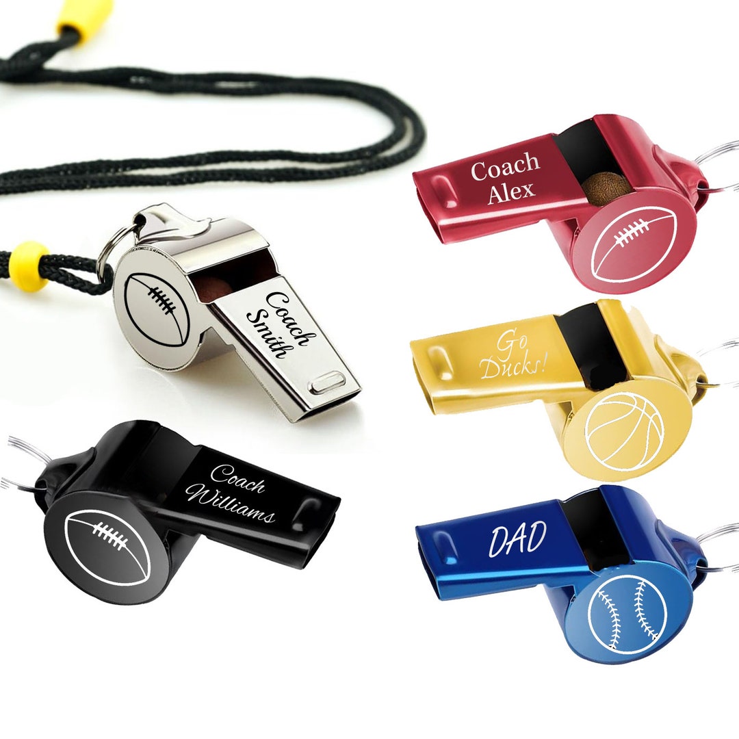 Personalized WHISTLE NECKLACE Coach Gifts Coaches Whistles Custom ...