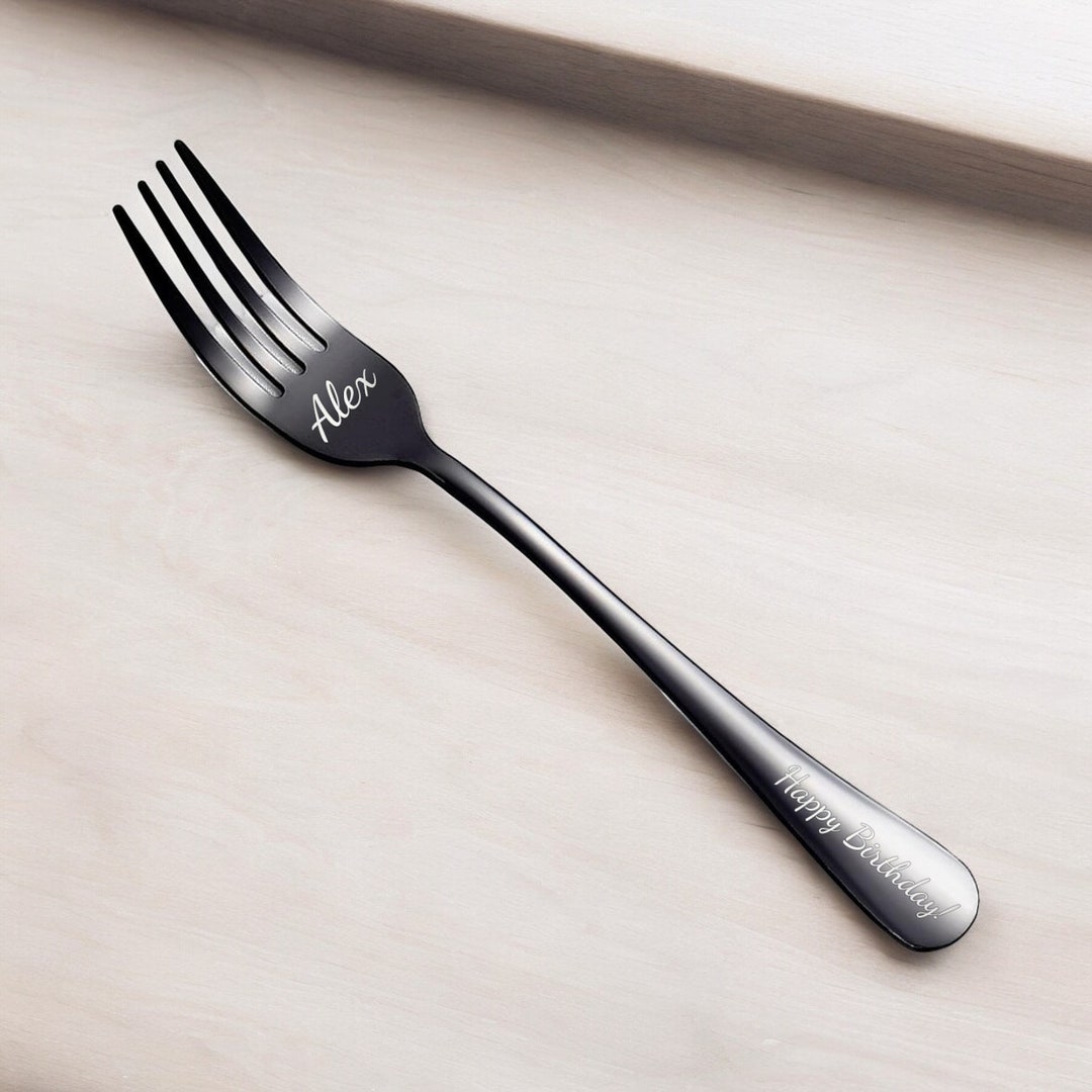 Personalized FORK Utensil Custom Engraved Dinnerware Kitchen Cooking ...