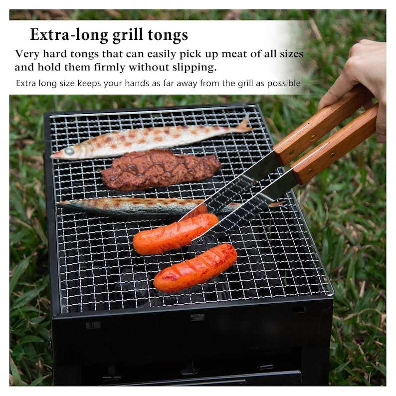 Personalized BBQ GRILL SET Chef Barbeque Tools Grilling Birthday Gift ...