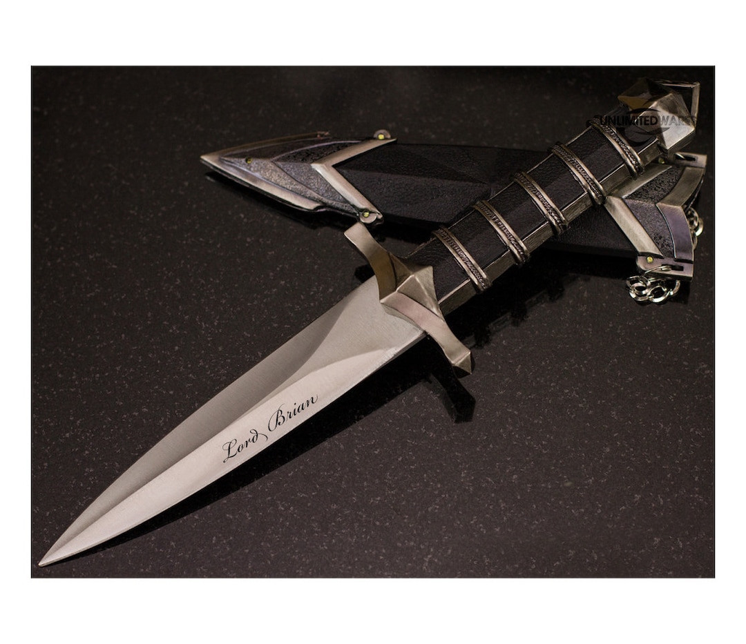 Personalized FANTASY DAGGER & SHEATH Medieval Prop Knive Larp Cosplay ...