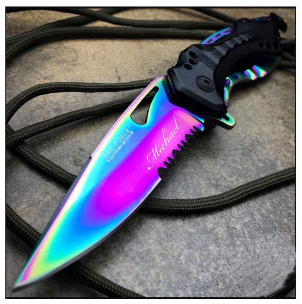 Personalized RAINBOW SPECTRUM Pocket Knife Custom Knives Gifts - Etsy