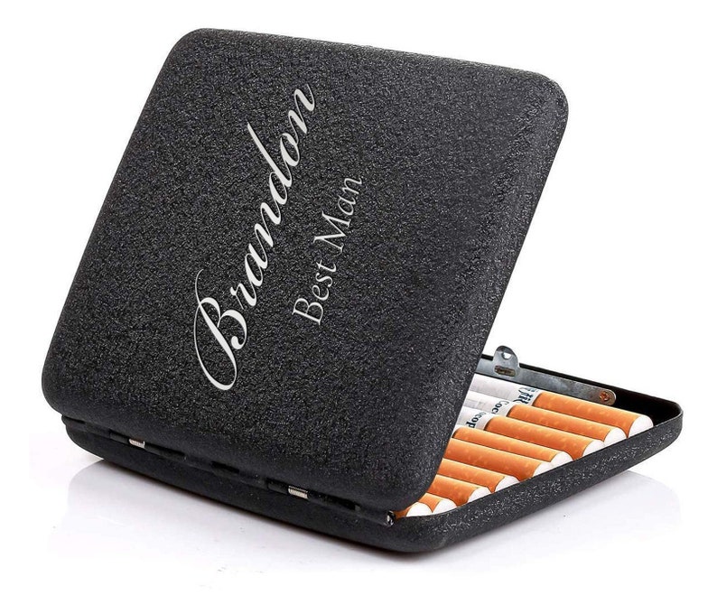 Personalized CIGARETTES CASE HOLDER Cigarette Box Groomsmen Birthday ...
