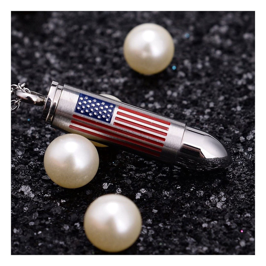 Personalized BULLET URN NECKLACE Cremation Jewelry for Men Women Human ...