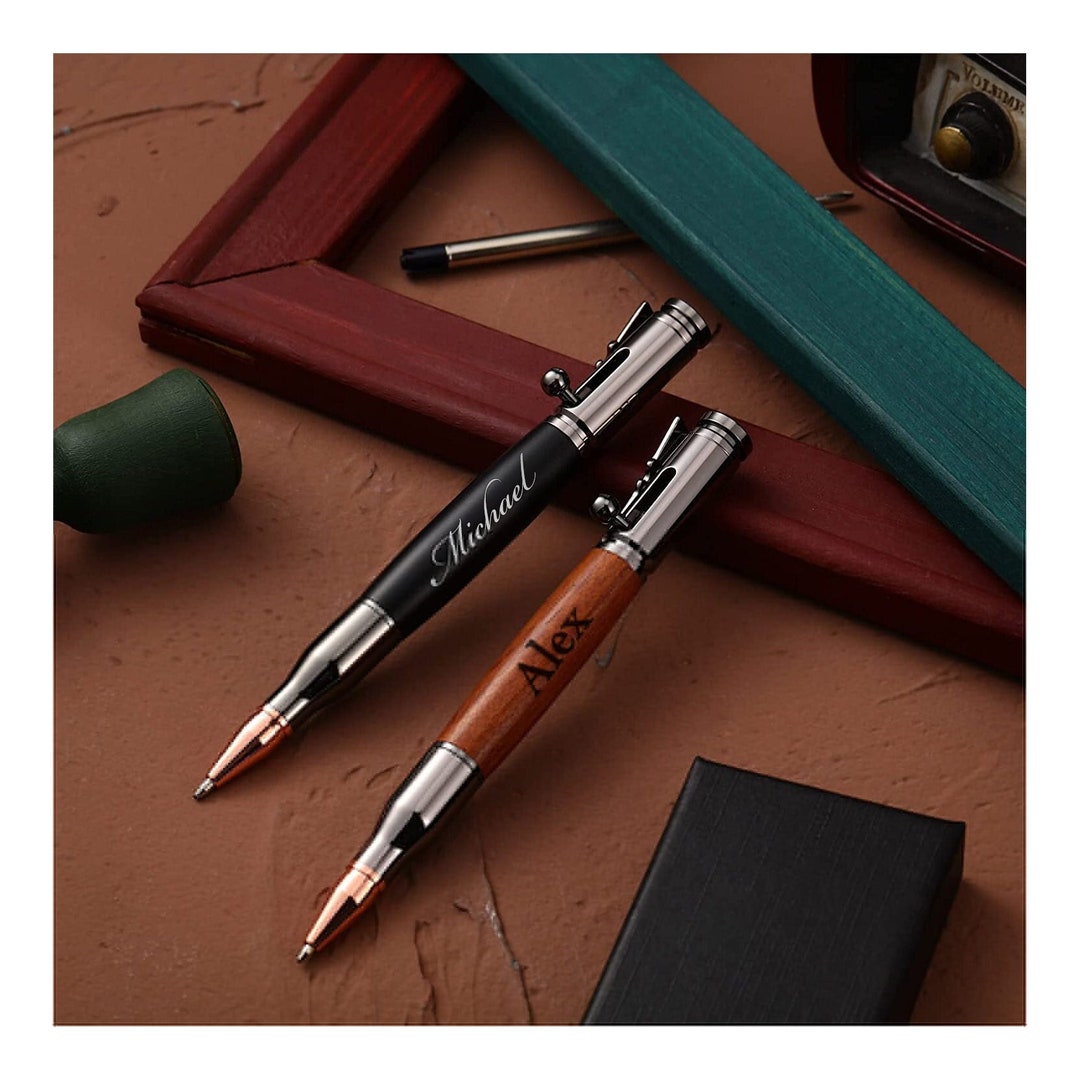 Personalized Pens BOLT ACTION PEN Custom Engraved Groomsmen Gifts for ...
